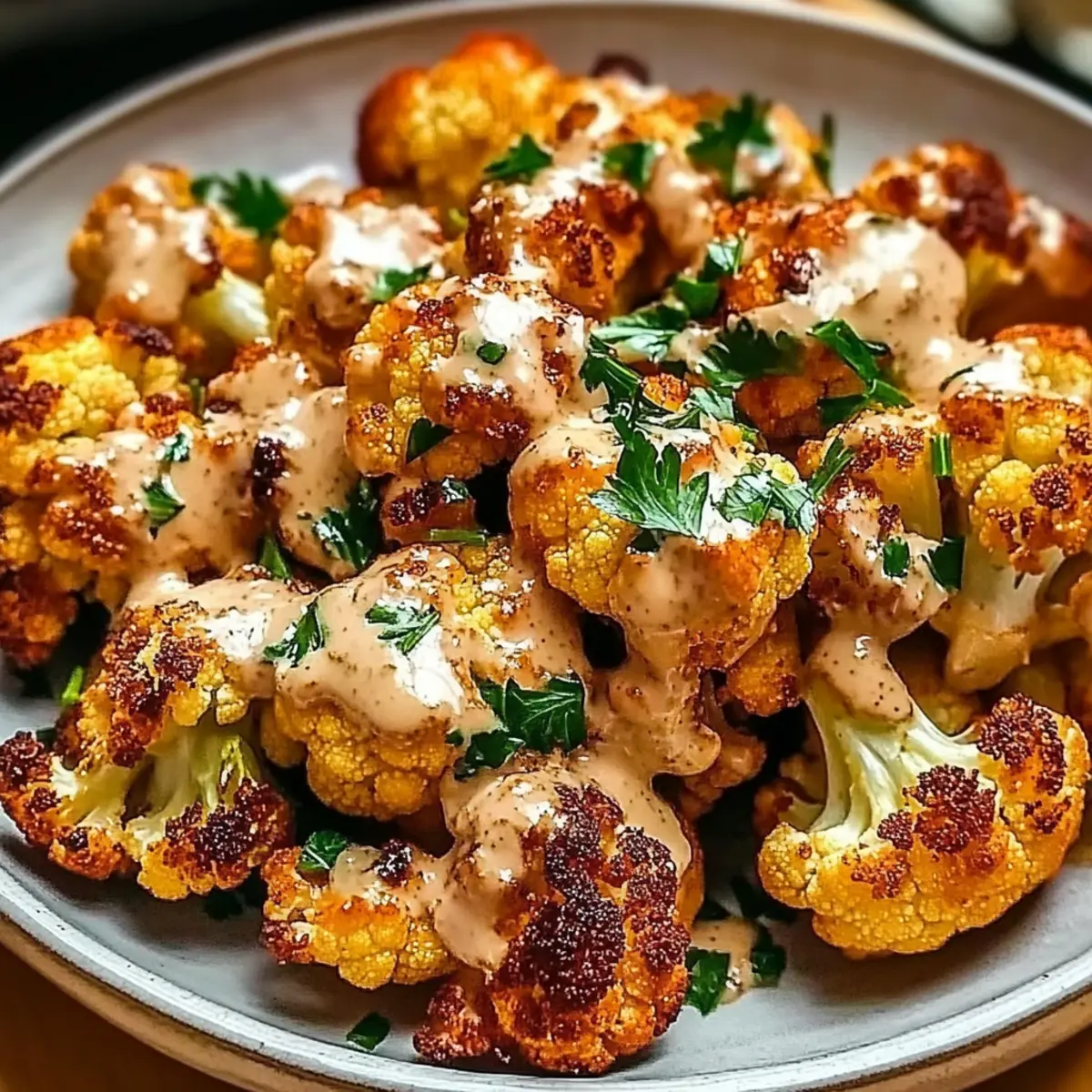 Irresistible Moroccan Cauliflower with Tahini-Honey Recipe