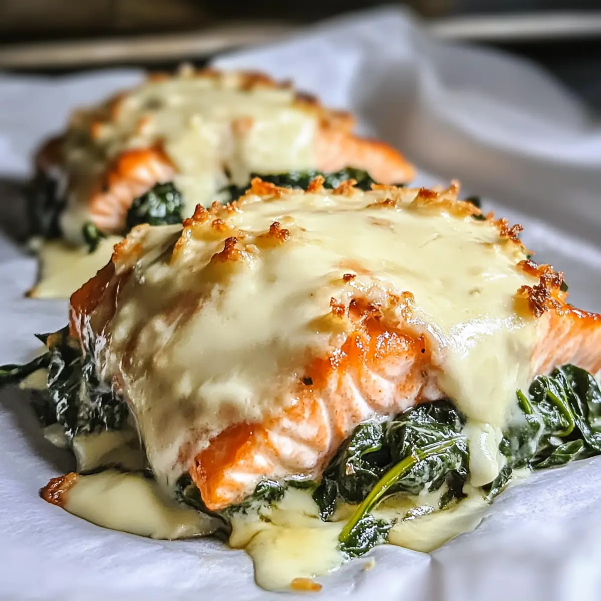 Irresistible Baked Salmon with Spinach and Mozzarella Bliss