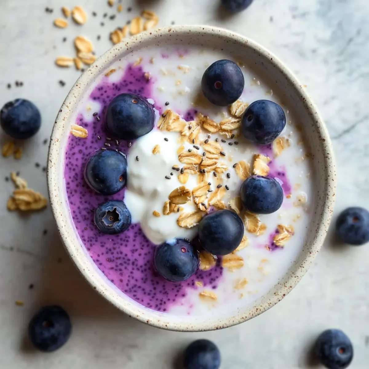 Irresistible Blueberry Cheesecake Protein Overnight Oats